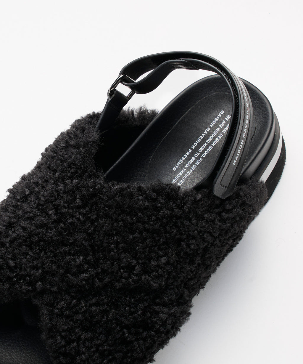 Chunky Sole Boa Sandals - Black – MAISON MAVERICK PRESENTS