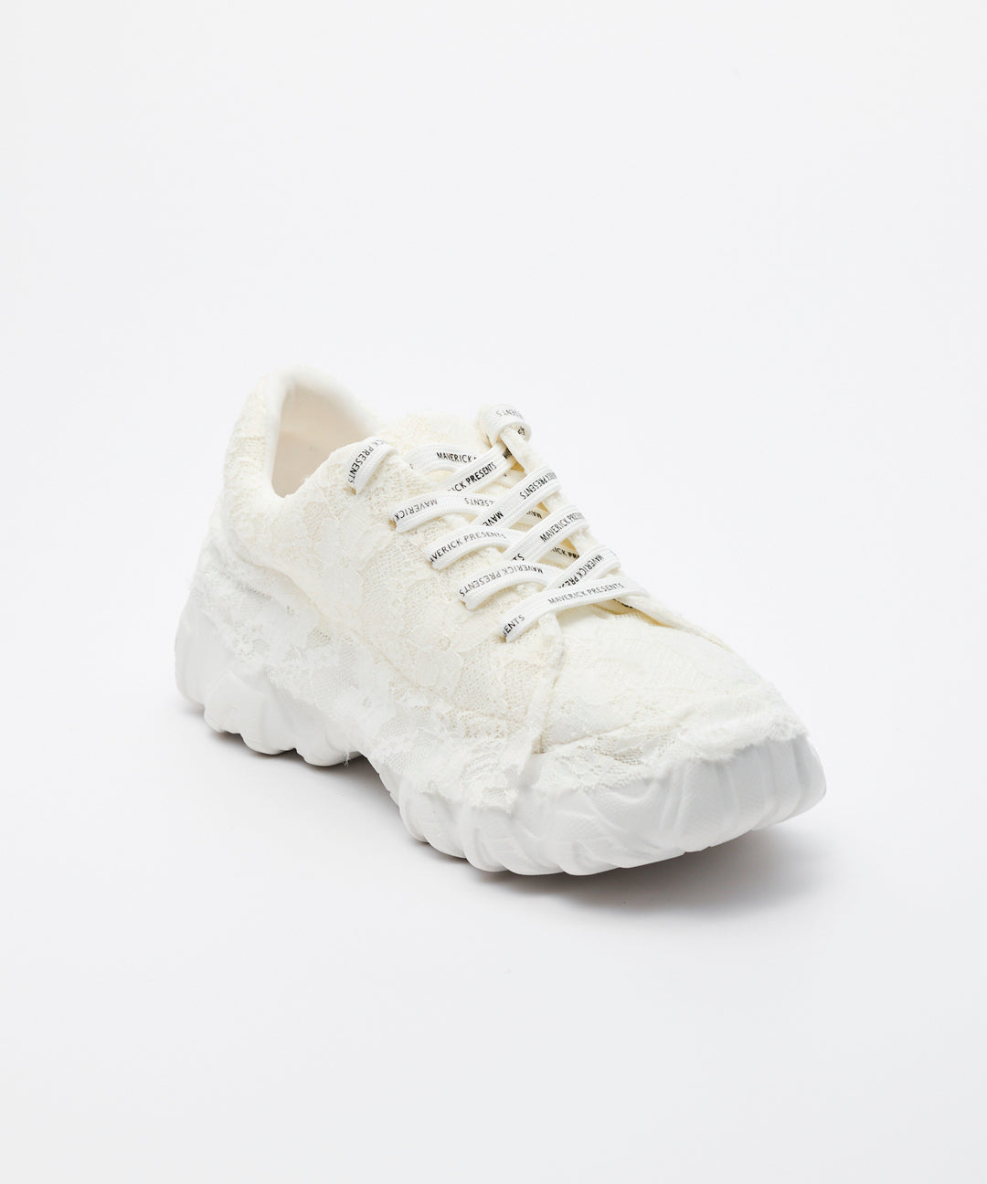 Bumpy Sole Lace Sneaker - White – MAISON MAVERICK PRESENTS
