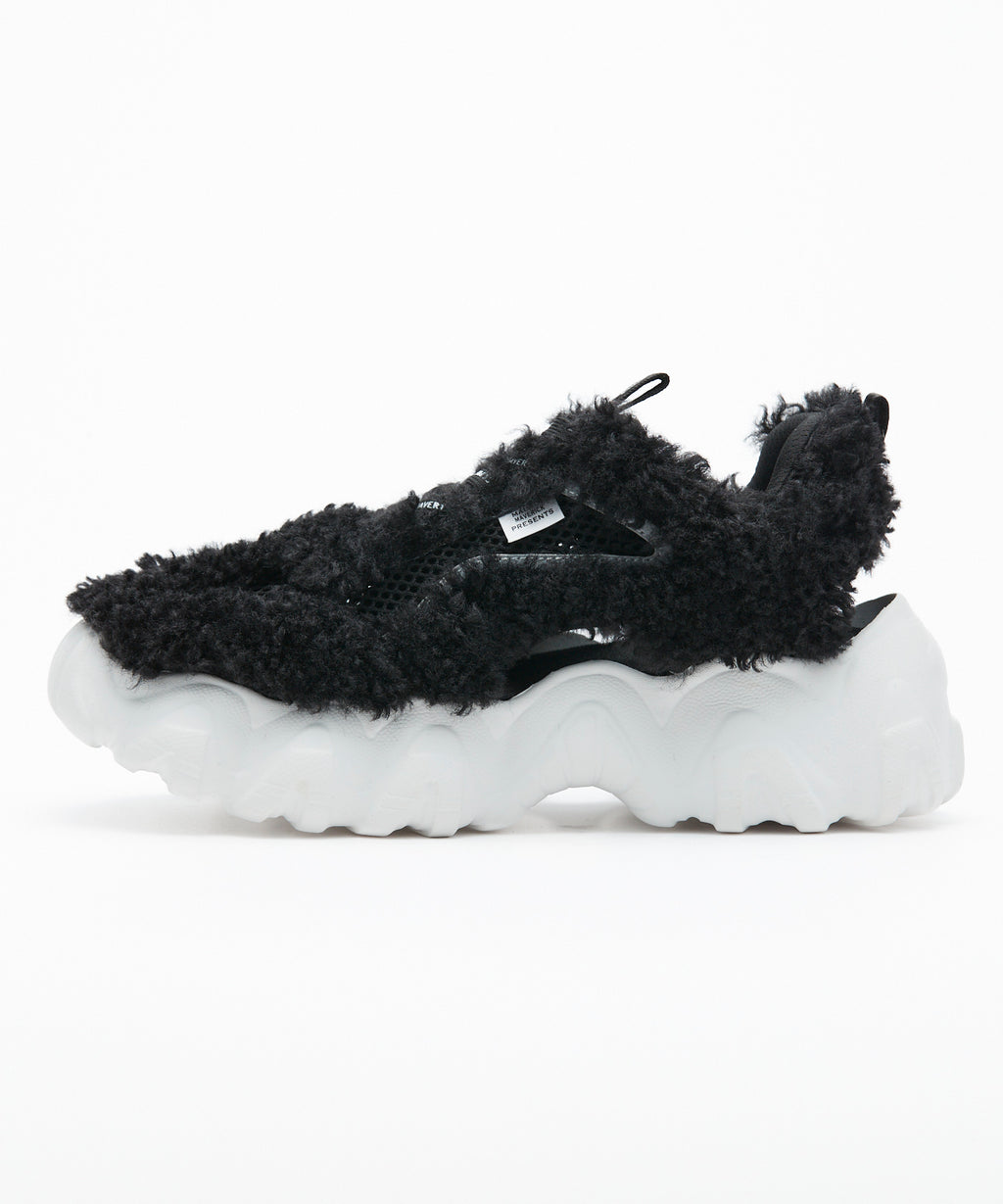 Closed-Toe Sneaker Sandals - Black Boa Fleece – MAISON MAVERICK PRESENTS